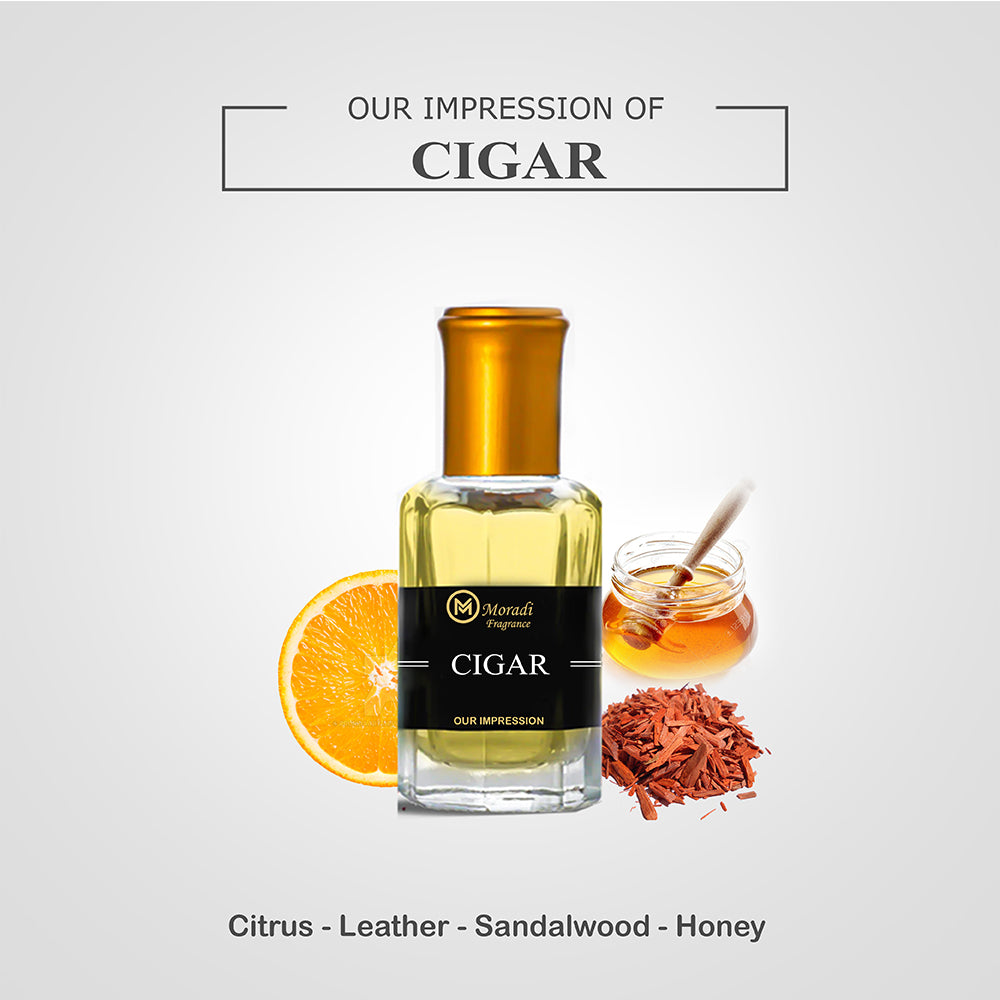 Moradi Cigar Impression Attar for Men Long Lasting Perfume Fragrance O