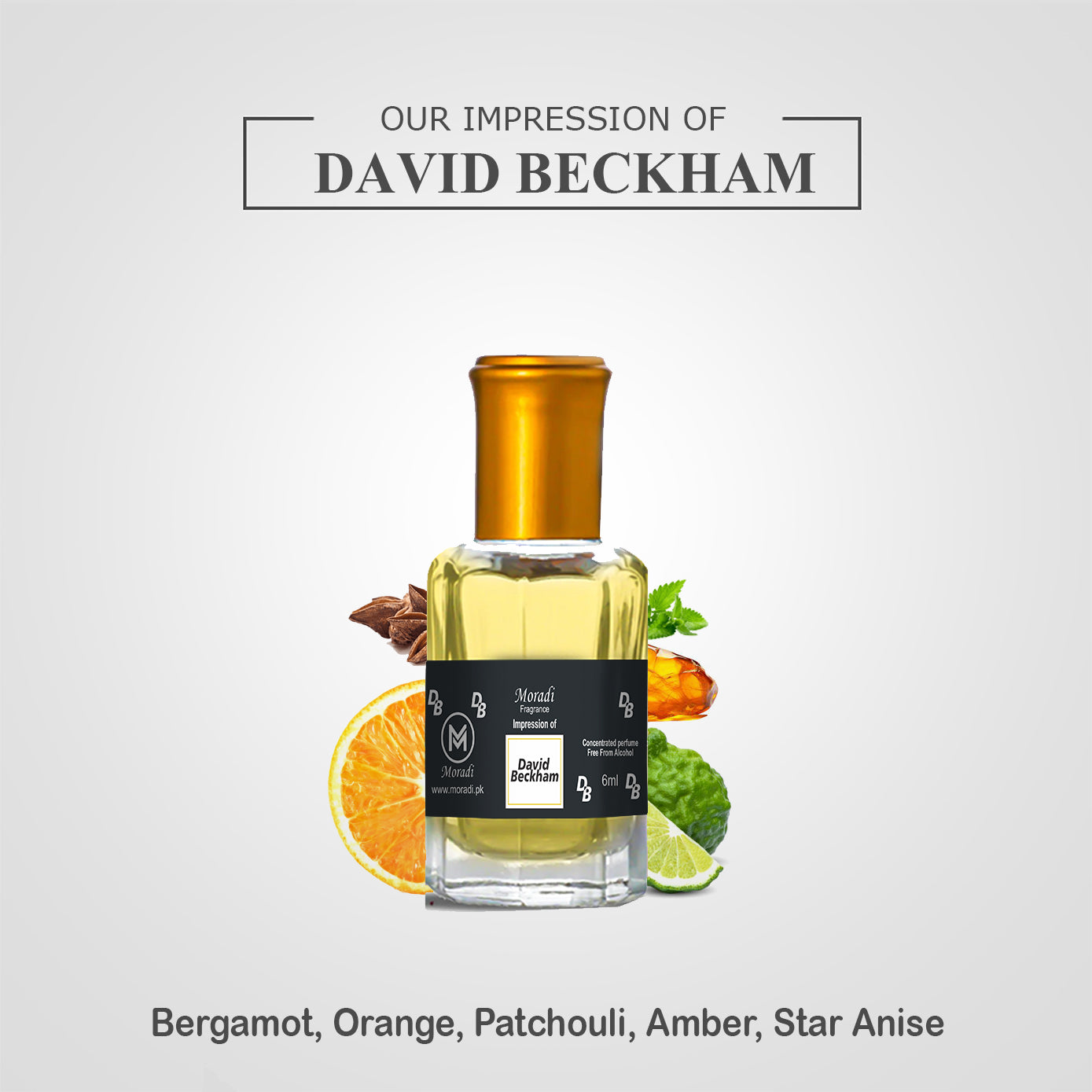 Moradi - David Beckham Attar for Men Long Lasting Perfume Fragrance Oil