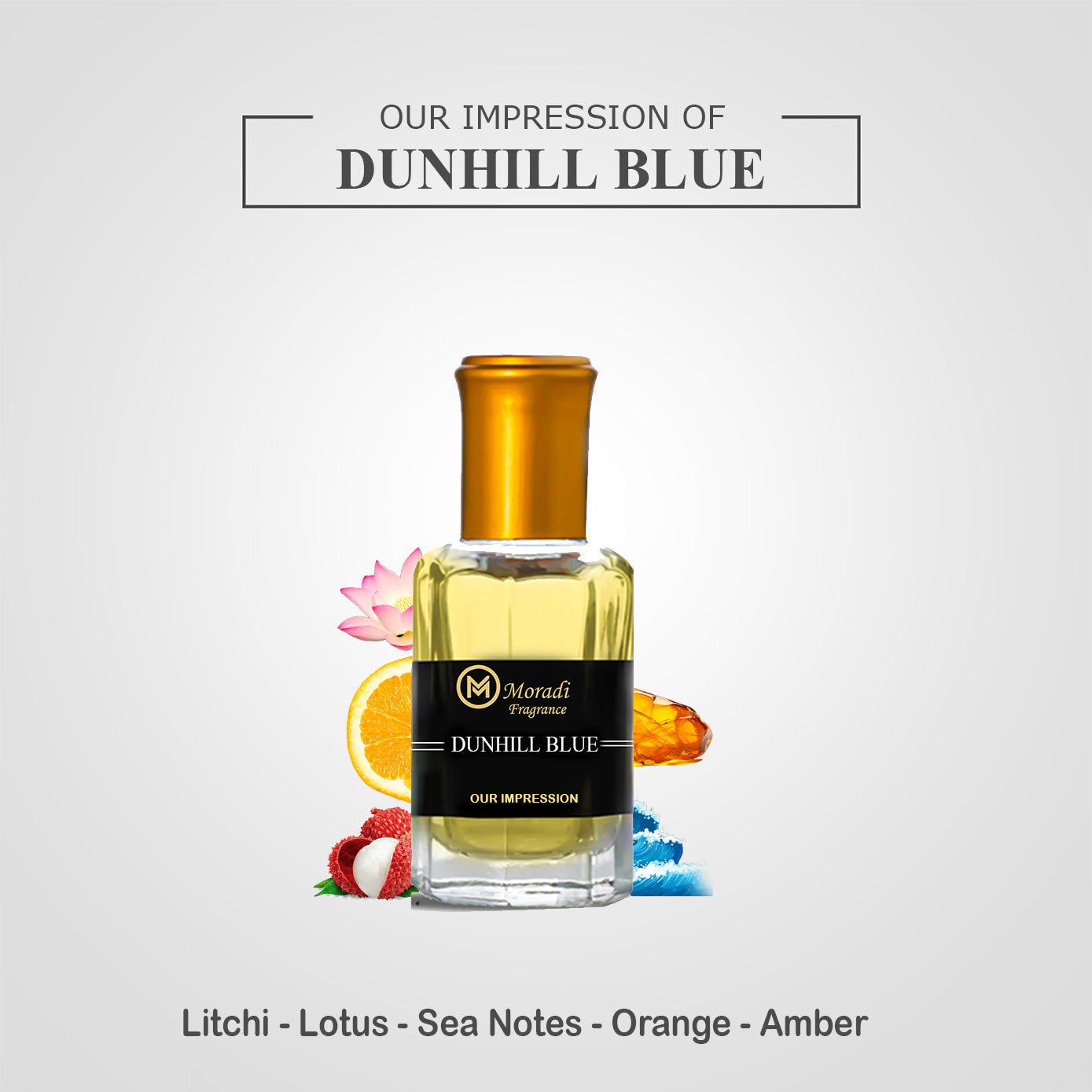 Moradi Dunhill Blue Impression Attar for Men Long Lasting Perfume Frag